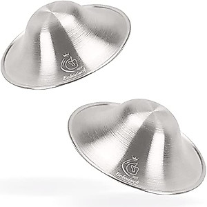 Boboduck Silver Nursing Cups - Silver Nipple Covers Breastfeeding for Protect and Soothe Sore Nipples, Silver Nipple Shields for Nursing Newborn, Nursing Pads Breastfeeding Newborn Essentials
