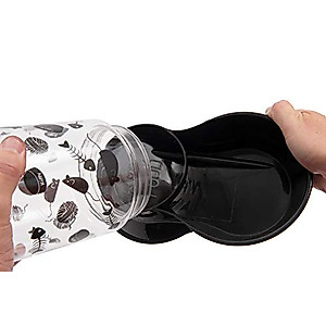 Lixit Reversable Water or Dry Food Feeders for Cats and Dogs (Small, Black)