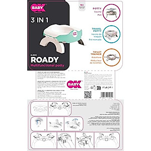 okbaby On The Spot 3 in 1 Travel Potty Seat - Compact & Lightweight Design - Features Non-Slip Rubber Base - Removable Inner Bowl - Toilet Training Seat for Toddlers & Children, Pink, fuchsia, 39056688