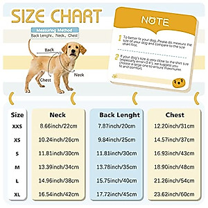 T'CHAQUE 100% Cotton Striped Dog Shirts for Small Medium Dogs Chihuahua Puppy Clothes T-Shirt, Soft and Durable Cat Pajamas Costume, Pet Dog/Cats Sweatshirt for All Season, Red Striped Patchwork, M