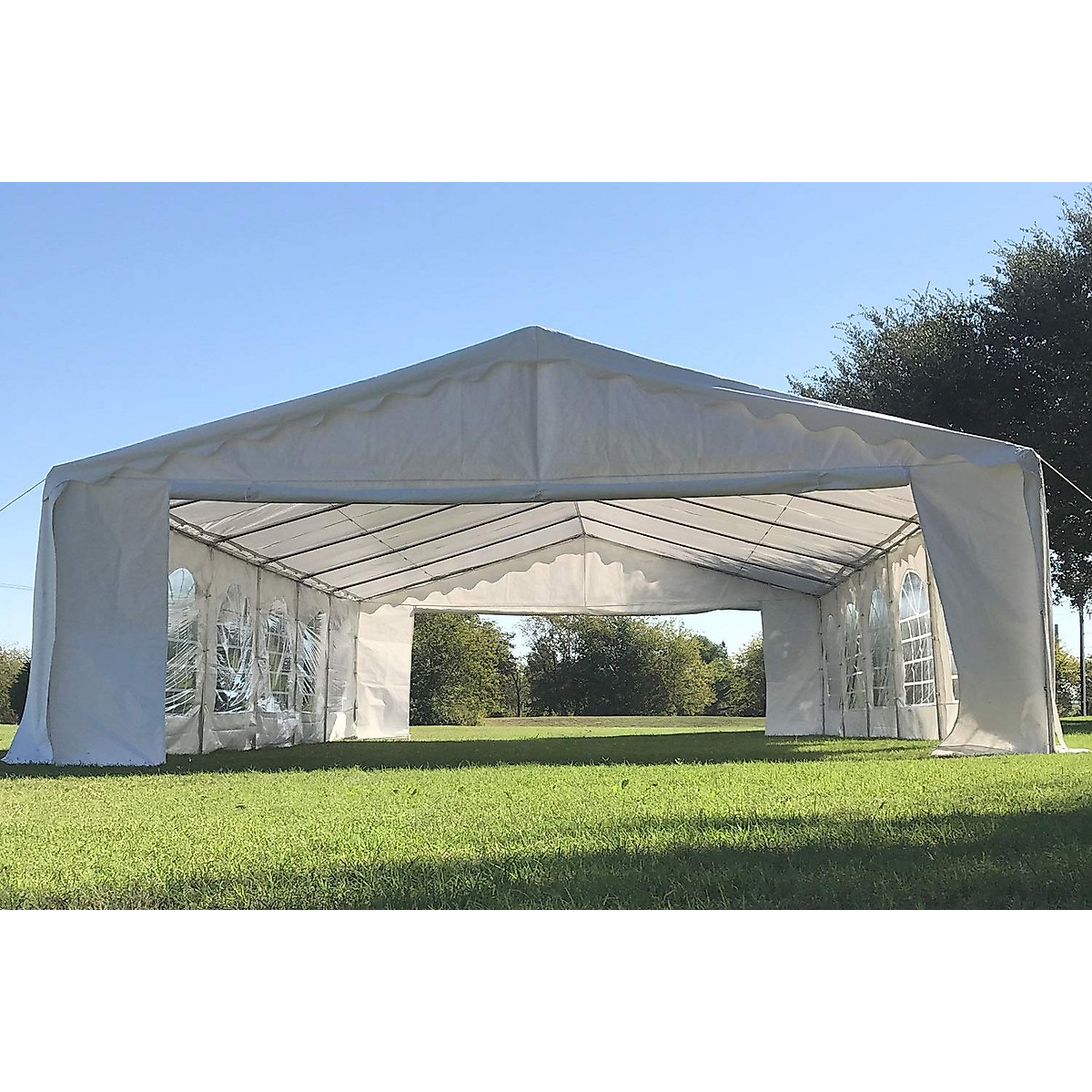 DELTA 40'x20' Budget PE Tents for Parties, Party Tent, Wedding Tent,Outdoor Event Canopy,Outdoor Canopy, carpas para Fiestas with Waterproof Top Cover, Removable Window Walls