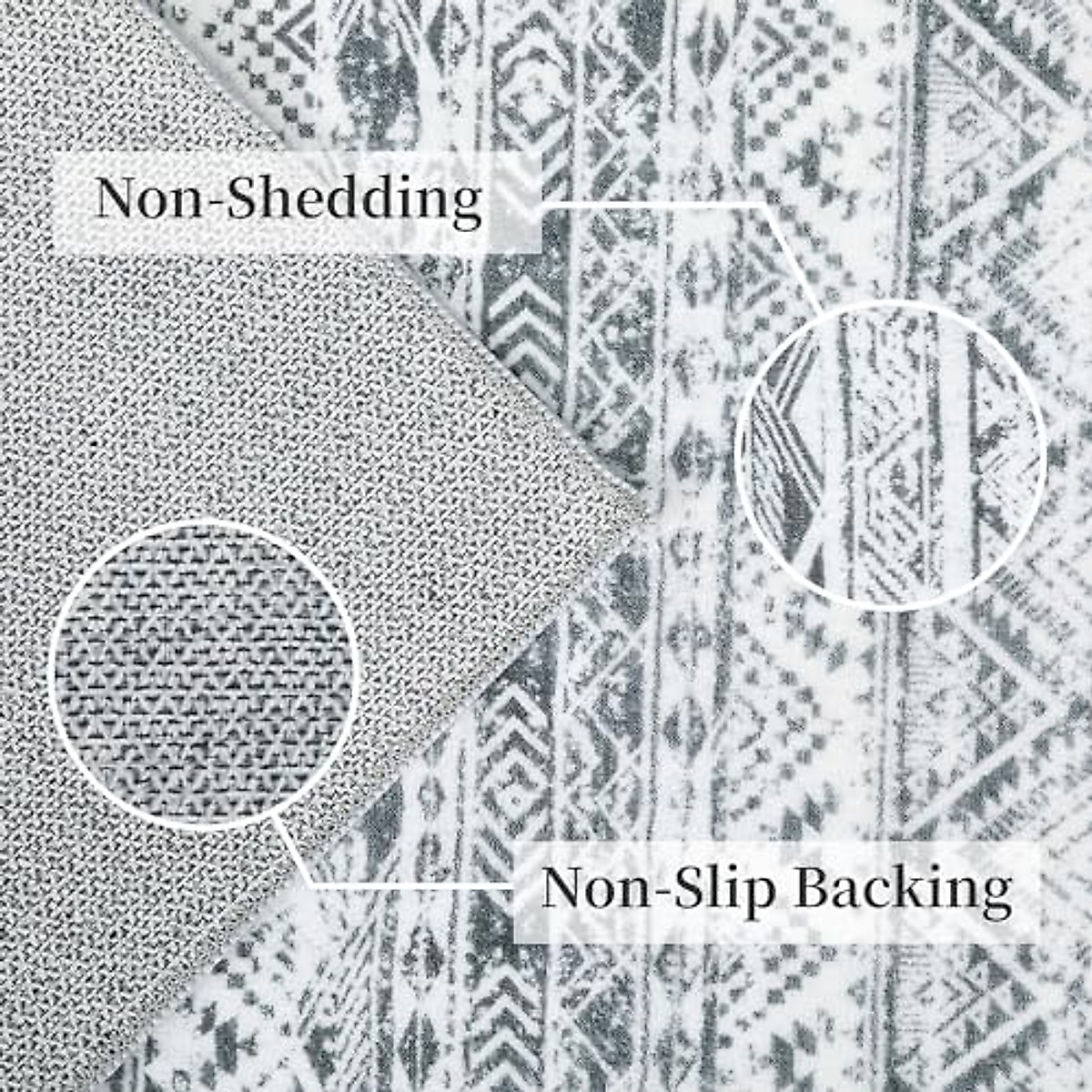 JOLENE.K Modern Area Rug 2x6 Boho Rug Hallway Rug Washable Rugs Runner Gepmetric Carpet Non-Slip Kitchen Runner Rug Distressed Rubber Backing Runners Carpet for Entryway Bedroom Laundry Room