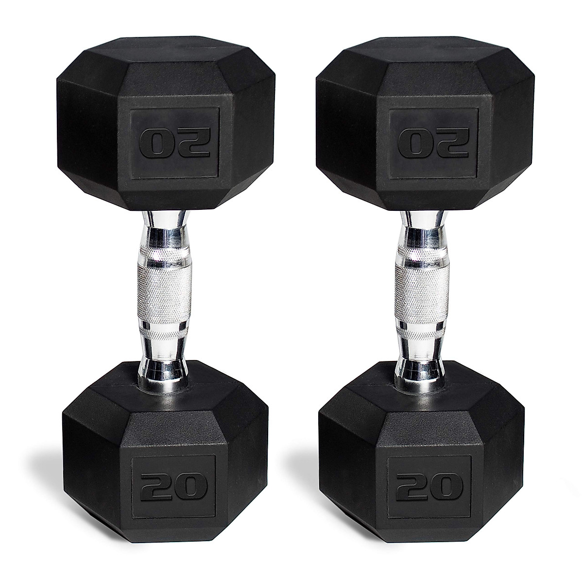 Cap Barbell Rubber Hex Dumbbell Set, 150-Pound to CAP Barbell Rubber Coated Dumbbell Set with Storage Rack (150-Pound)