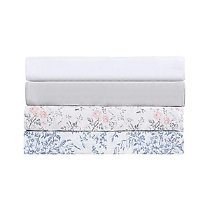 Laura Ashley Home | Tencel Collection | Bed Sheet Set - Silky Soft, Moisture-Wicking & Breathable Bedding, King, Augusta White