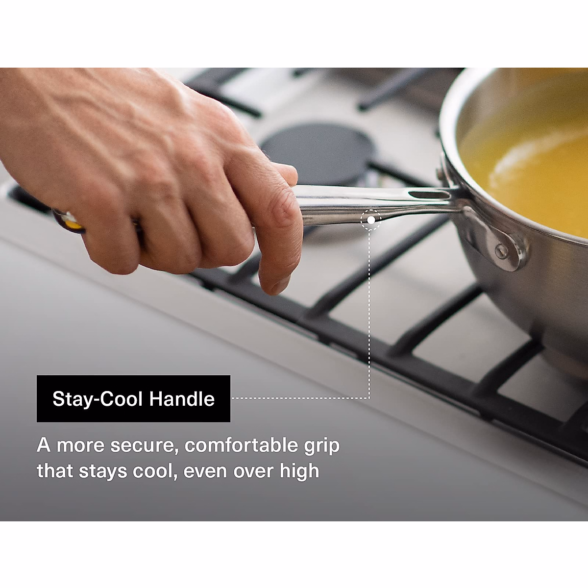 Misen Premium Saucier Pan with Lid & Stay Cool Handle - 5-Ply Stainless Steel Cookware - Gas, Electric & Induction Cooking, Thick Bottom, Nonstick Interior, Heats Evenly - 3 Quarts