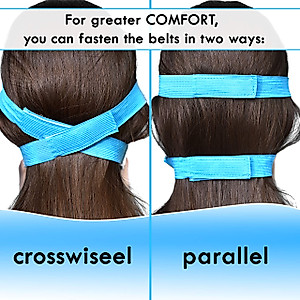 Sofida Cold Hot Gel Face Eye Mask - Reduce Puffy Dark Circles Bags Under Eyes Migraines Stress Relief - Heat Ice Therapy Pack Compress - Sinus Pressure Acne Headaches Relaxation (Blue)