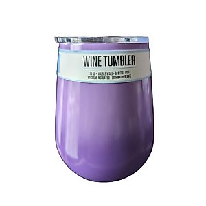 CAMBRIDGE Set of 6 Stainless Steel Wine Tumblers 14oz Stemless Double Wall (Purple Ombre) DIY
