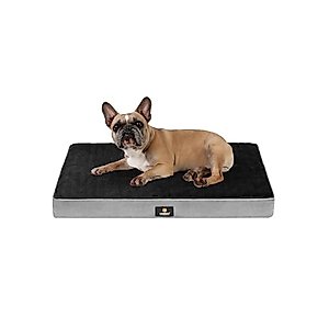 Veehoo Orthopedic Dog Bed for Medium Dogs - Medium Dog Bed with Washable Cover and Portable Handle, Dog Crate Bed Ped Bed Suitable for Dogs Up to 40lbs, Black