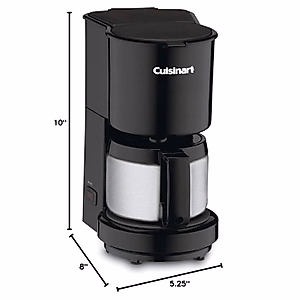 Cuisinart 4 Cup w/Stainless-Steel Carafe Coffeemaker, Black