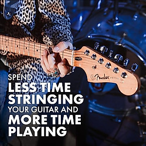 Fender Locking Tuners Stratocaster Guitar Tuners, Polished Chrome, Right Hand Guitar Tuners, 1.7x10x4.5 Inches, Set of 6 Guitar Tuning Machines