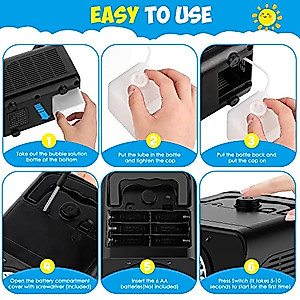 Bubble Machine, Automatic Bubble Blower with 20000+ Bubbles Per Minute, Portable Bubble Machine for Kids and Toddler with 2 Speed Levels, Outdoor Toys for Parties, Birthday, Wedding, Christmas