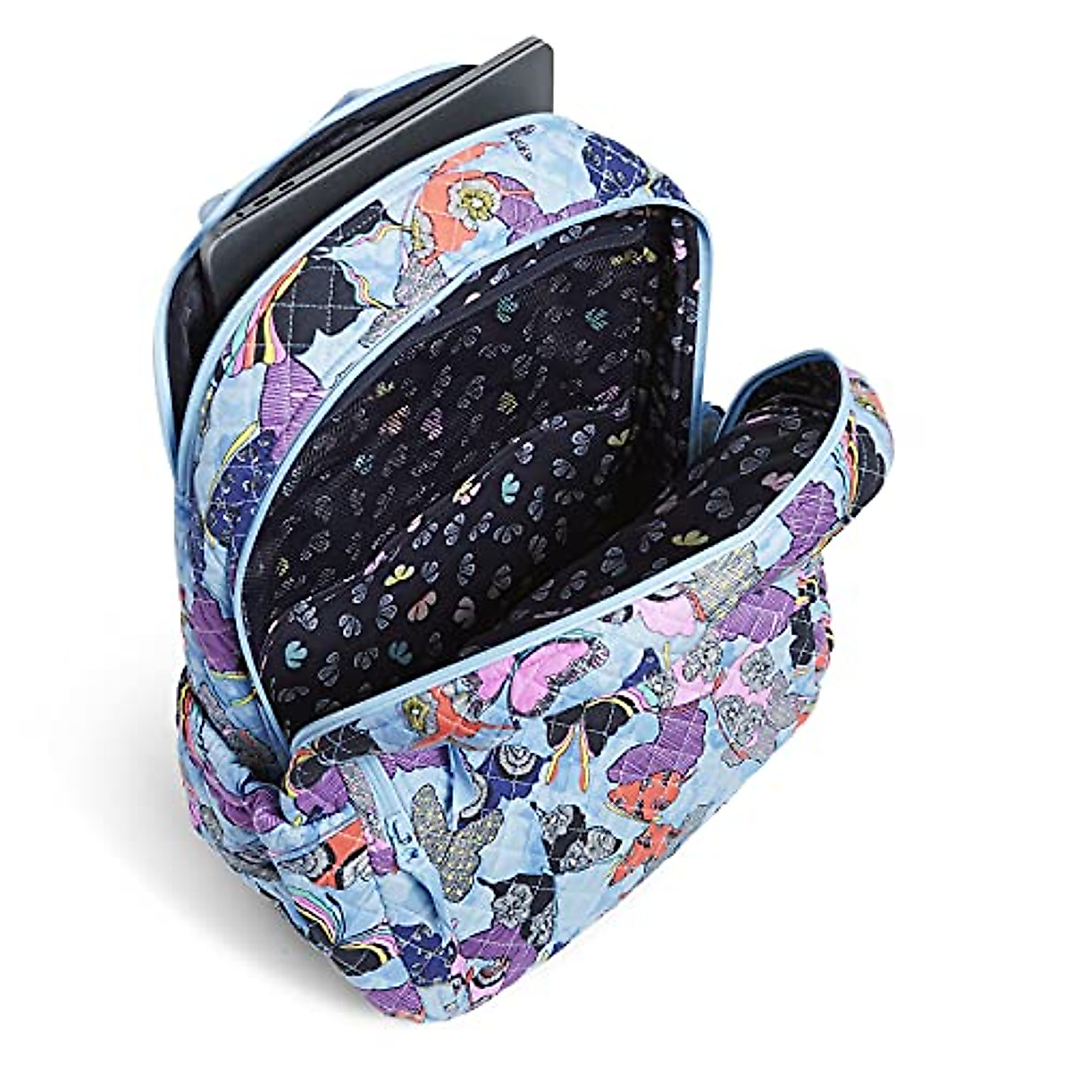 Vera Bradley Women's Cotton Campus Backpack, Butterfly By - Recycled Cotton, One Size