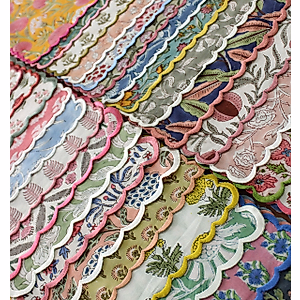 Ridhi Cloth Napkins 100% Pure Cotton Farmhouse Wedding Dinner Napkins for Halloween, Thanksgiving, Holiday Daily Wedding uses Napkins (6-20"x20" Dinner Napkin, Mix Random)