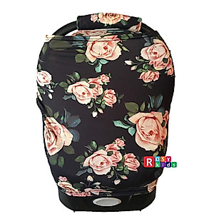 9pc Baby Boy Baby Girl Ultimate Set of Infant Car Seat Cover Canopy Headrest Blanket Hat Nursing Scarf, 21DR02