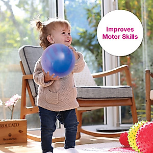 Edushape Incredi-Ball Change-A-Color Sensory Ball for Baby - 7" Color Changing Baby Ball That Helps Enhance Gross Motor Skills for Kids - Toddler Ball for Sensory Development