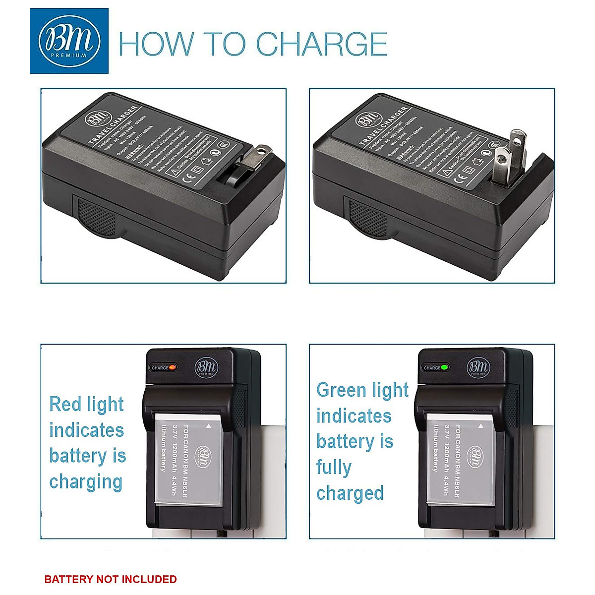 BM NB-6L Battery Charger for Canon PowerShot S120, SX170 is, SX260 HS, SX280 HS, SX500 is, SX510 HS, SX530 HS, SX540 HS, SX600 HS, SX610 HS, SX700 HS, SX710 HS, ELPH 500 HS, D10, D20, D30 Cameras