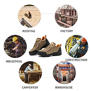 Steel Toe Tennis Shoes for Men Lightweight Slip Resistant Breathable Contruction Comfortable Women Work Shoes Indestructible Safety Sneakers Industrial zapatos de trabajo para hombres seguridad acero