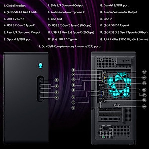 Alienware Aurora R16 Gaming Desktop, NVIDIA GeForce RTX 4060 8GB GDDR6, Intel Core i7 14700F, 16GB DDR5 RAM, 256GB SSD, 1TB HDD, GAMINGMOUSE, Windows 11