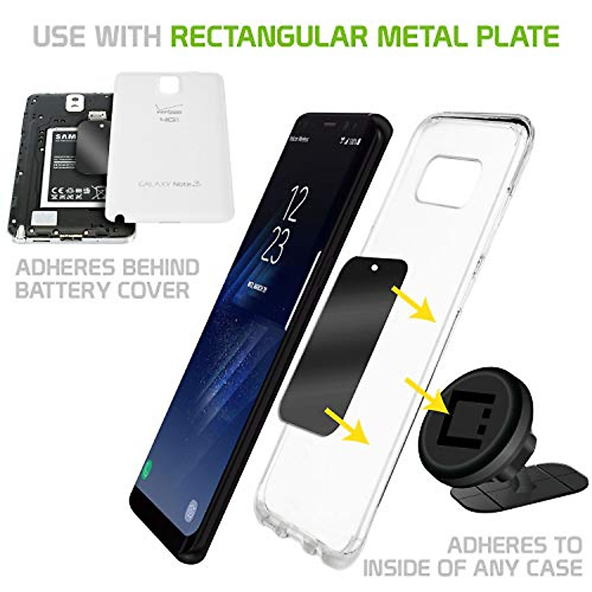 Magnetic Phone Holder for Car, Magnetic Phone Mount for Car, Universal Car Dashboard Phone Mount for iPhone 14 Pro Max Plus 13 12 11 Galaxy Z Flip, Z Fold Google Pixel Moto Mini iPad Tablets