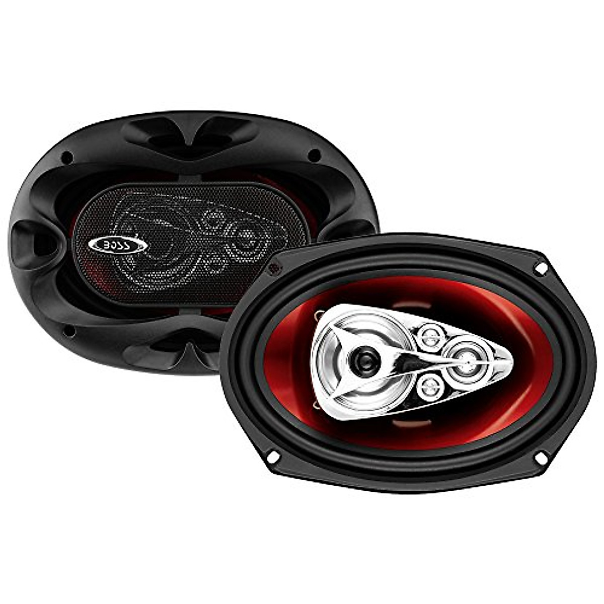 BOSS Audio Systems CH6950 Chaos Series 6 x 9 Inch Car Audio Door Speakers - 600 Watts Max, 5 Way, Full Range, Coaxial, Sold in Pairs, Hook Up to Stereo and Amplifier, Tweeters
