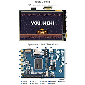 Waveshare 3.5inch Resistive Touch Screen LCD, Compatible with Raspberry Pi 5/4B/3B/Zero/Zero W/Zero 2W/Pico/Pico W/Pico WH, 480×320, HDMI, IPS, Supports Windows 11/10 / 8.1/8 / 7