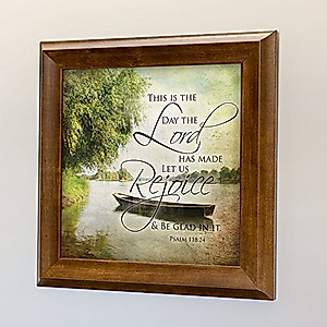 This is the Day That the Lord Has Made 12 x 12 Framed Woodgrain Wall Art Plaque