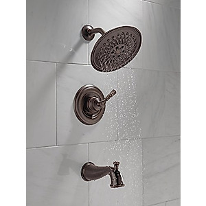Delta Faucet Mylan Single-Function Tub and Shower Trim Kit with 3-Spray H2Okinetic Shower Head, Venetian Bronze 144777-RB (Valve Included)