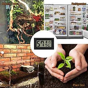 Mini Digital Thermometer and Humidity Meter, Hygrometer Without Probe, Hydrometer: Digital Temperature and Humidity Monitor for Reptile Incubator, Brooders, Garden, Greenhouse, Fridge, Experiment use
