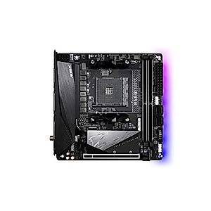 GIGABYTE B550I AORUS PRO AX (AM4 AMD/B550/Mini-Itx/Dual M.2/SATA 6Gb/s/USB 3.2 Gen 1/WiFi 6/2.5 GbE LAN/PCIe4.0/Realtek ALC1220-Vb/DisplayPort 1.4/2xHDMI 2.0B/RGB Fusion 2.0/DDR4/Gaming Motherboard)