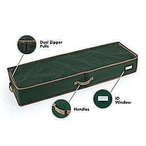 Covermates Keepsakes Underbed Storage Bag - Carrying Handles, Mesh Interior Pocket - Holiday Storage-Green