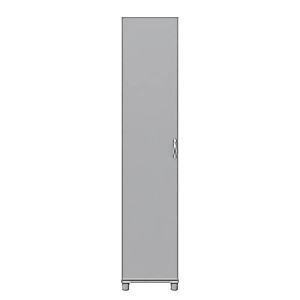 Pemberly Row Transitional 16" Utility Storage Cabinet in Dove Gray