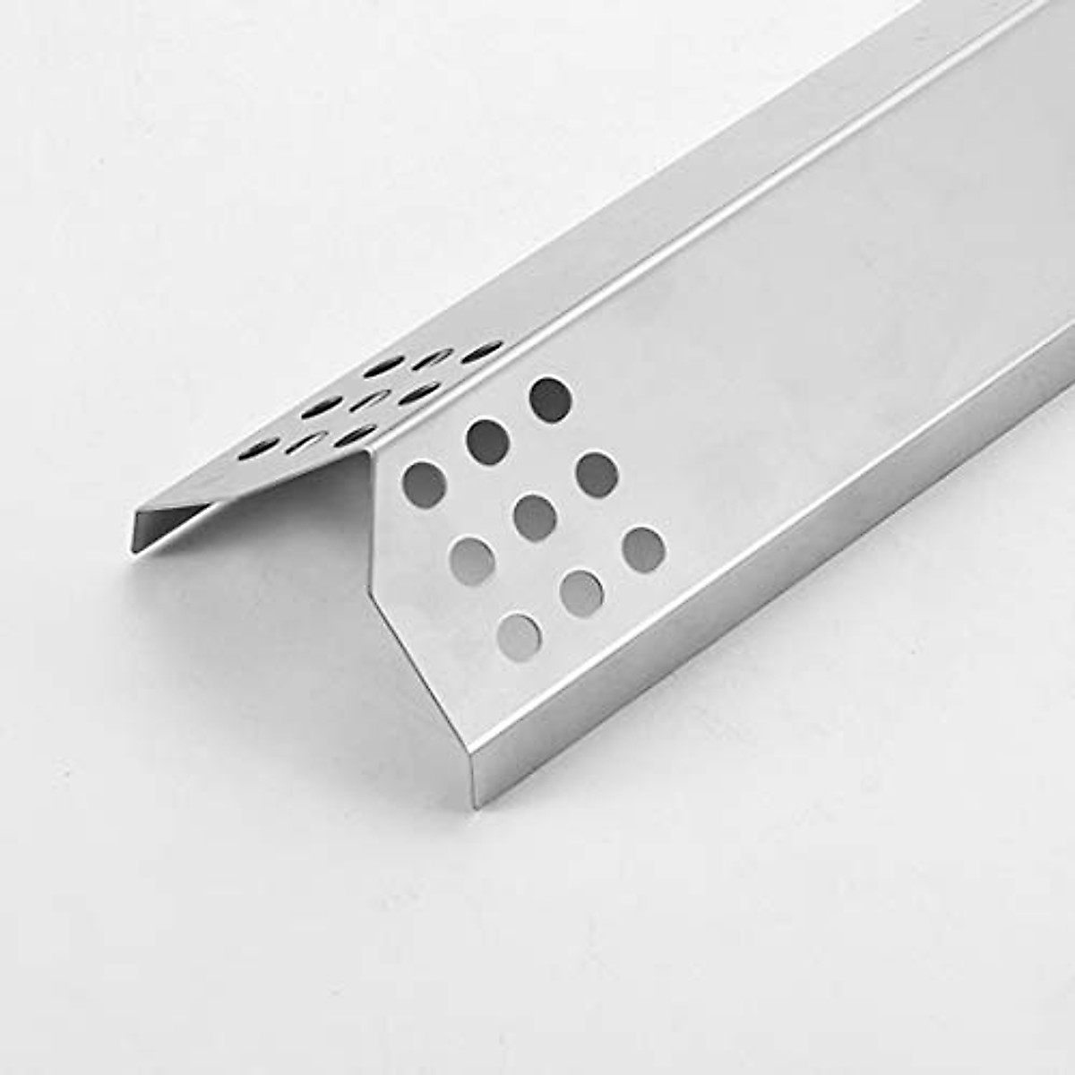 YIHAM KS739 Heat Shield Plate for Master Forge 1010048 Grill Replecement Parts, Burner Cover Flame Tamer, 15 1/8 inch x 3 1/4 inch, Stainless Steel, Set of 4