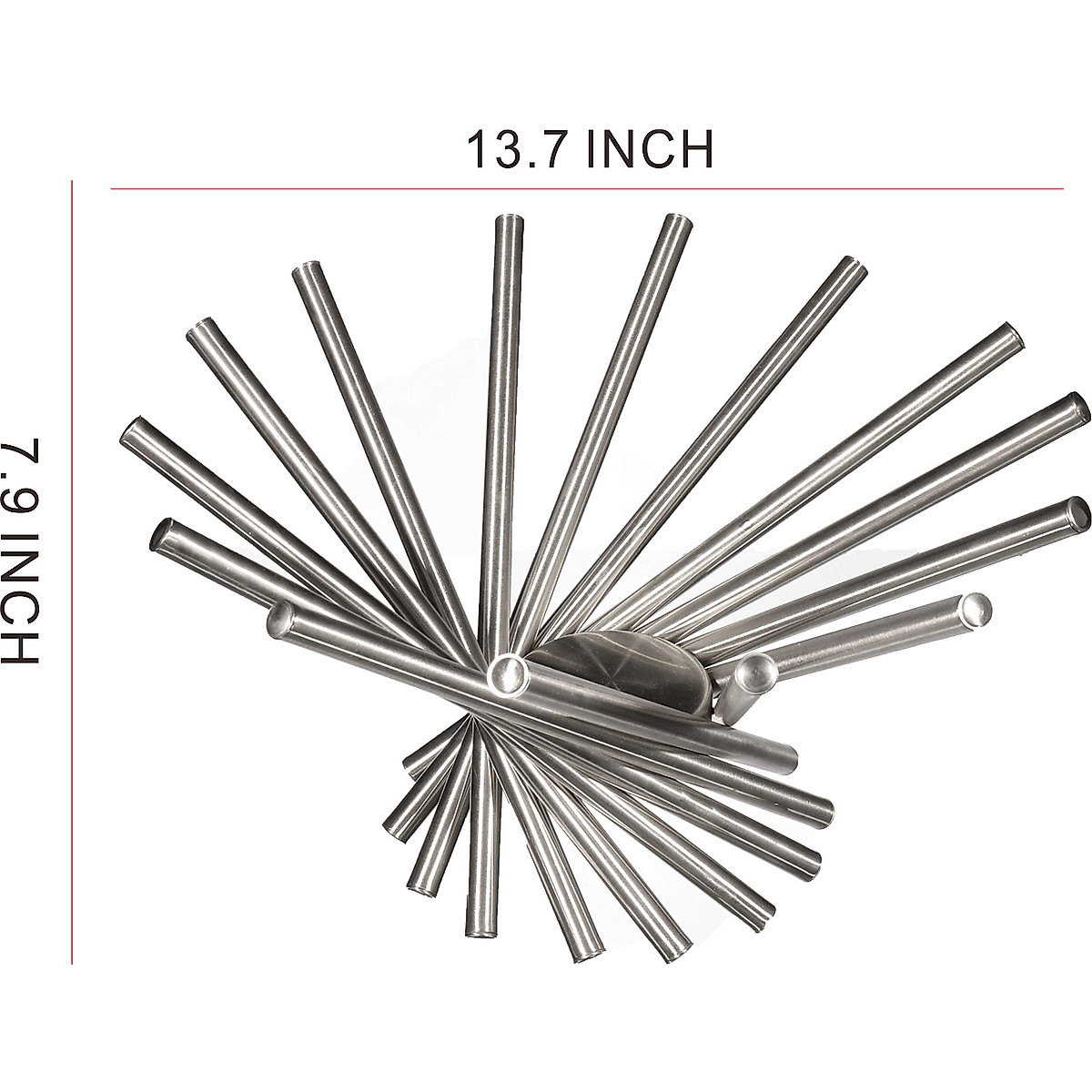 PENGKE Fruit Bowl,Stainless Steel Rotation Fruit Basket for Kitchen Counter,Fruit Stand Creative Home Decor Bread Vegetable Storage Organizer,Silver