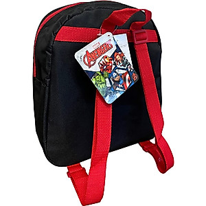 Ruz Avengers Toddle Boy 12 Inch Mini Backpack (Black-Red)