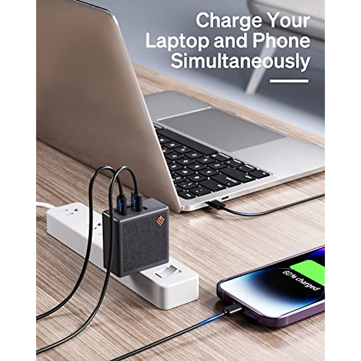 𝐒𝐥𝐢𝐦𝐐 65W,45W Laptop Charger：USB C GAN AC Adapter - Foldable Mini Wall Plug for Lenovo,Dell,Chromebook,iPhone, iPad