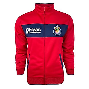 Icon Sports Chivas Jacket, Licensed Men's Chivas Del Guadalajara Full Zip Track Jacket (Small)