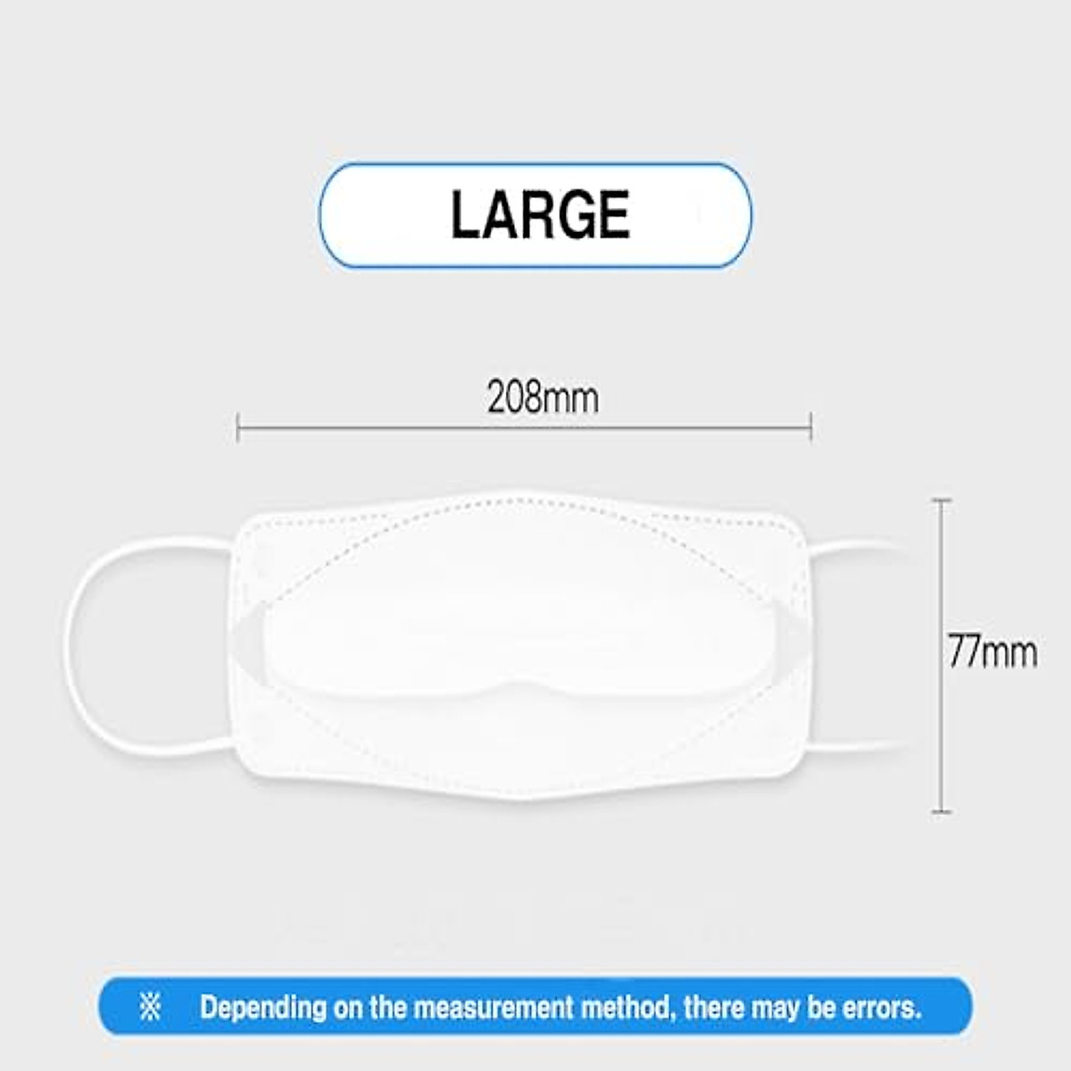 HAPPYDAY 10 Pieces Made in Korea Anti Fog See Through Face Transparent Mask for Adult