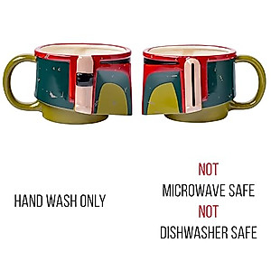 Silver Buffalo Star Wars Boba Fett’s Helmet with Battle Scars Ceramic 3D Sculpted Mug, 20 Ounces