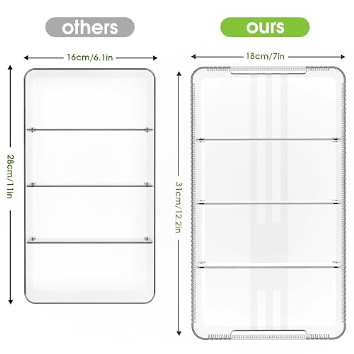 NIHEHAG 2 Tier Clear Under the Sink Organizer-Slide-Out Bathroom Cabinet Organizer With Hook/Cup/Dividers Acrylic Under Bathroom Sink Organizer and Storage for Medicine, Kitchen, Pantry, Cabinet