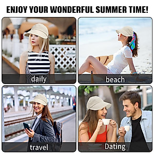 Gorras de pescador de Verano,Outdoor Uv Protection Hollow Top Sun Hat,Sun Hat for Women, 2024 New Women's Outdoor Adjustable Sun HatsSummer Wide Brim Sun Protection Hat for Beach, Camping, Fishing