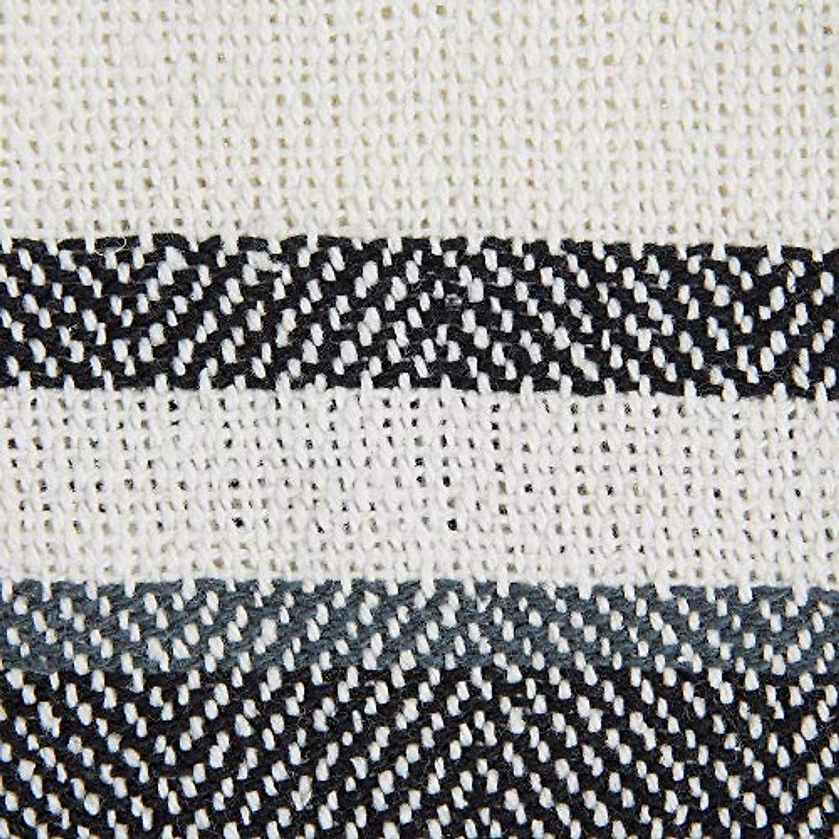 DII New Traditional, 2-Tone Chevron Stripe Throw, 50x60, Black