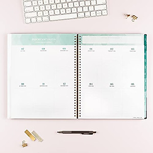 Blue Sky inkWELL Press for 2023-2024 Academic Year Weekly and Monthly Planner, 8.5' x 11', Flexible Cover, Wirebound, Ombre Diamond Charcoal (136451)