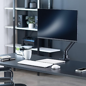 VIVO Premium Aluminum Full Motion Single Monitor Desk Mount Stand with Lift Engine Arm, Fits Screens up to 32 inches, STAND-V101BB
