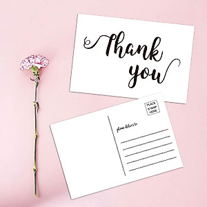 Antgiftshop 50 Thank You Postcards-Blank Thank You Note Card for Wedding, Bridesmaid, Bridal or Baby Shower, Teachers, Business a Great Way just to say Thanks! 4 x 6 inch
