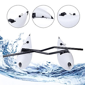 2 PCS Kayak Outrigger Stabilizer Kit Kayak Side Floats and Rods Kit, Kayak Stabilizer Kit Canoe Boat Stabilizer, PVC Kayak Floating Barrels, Water Kayak Floats Buoyy, Kayak Canoe Accessories