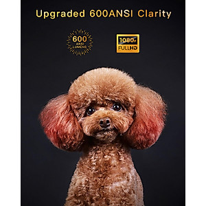 Projector, Outdoor Projector 4K Supported, 600ANSI 20000 LUMENS, ONOAYO 1080P Movie Projector for Outdoor Use with WiFi Bluetooth, Compatible with iOS/Android/PC/PS4/TV Stick/HDMI/USB