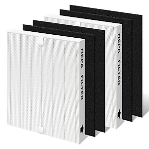 AP-1512HH Air Filter Replacement Set Compatible with Coway Airmega AP-1512HH and Airmega 200M Air Purifi-er, 2 True HEPA Filter and 4 Activated Carbon Pre-Filters, Compared to Part # 3304899