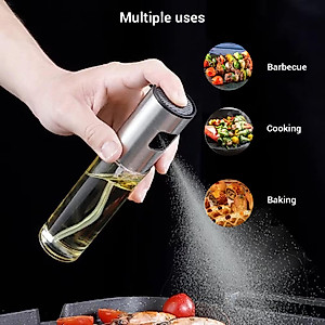 VIGOR PATH Sprayer for cooking - Olive Oil Sprayer Mister - 100ml Stainles Steel Olive Oil, Vinegar, Water and Other Liquids Sprayer - Perfect for Salad, Barbecue, Kitchen Baking and Roasting (2)