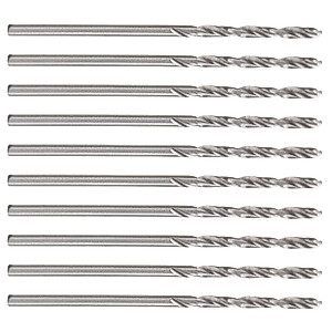 Micro Drill Bit Set, Jewelry Drill 10Pcs 1.75mm Hand Drill Drill Bit Straight Shank Drill Bit Micro Mini Drill Bit Set Small Drill Bits Pin Vise Hand Drill for Pin Vise Hand Drill