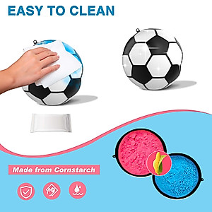 POPUPARTY Gender Reveal Soccer Ball with Pink and Blue Powder Kit, for Baby Gender Reveal Decoration, Soccer Fans